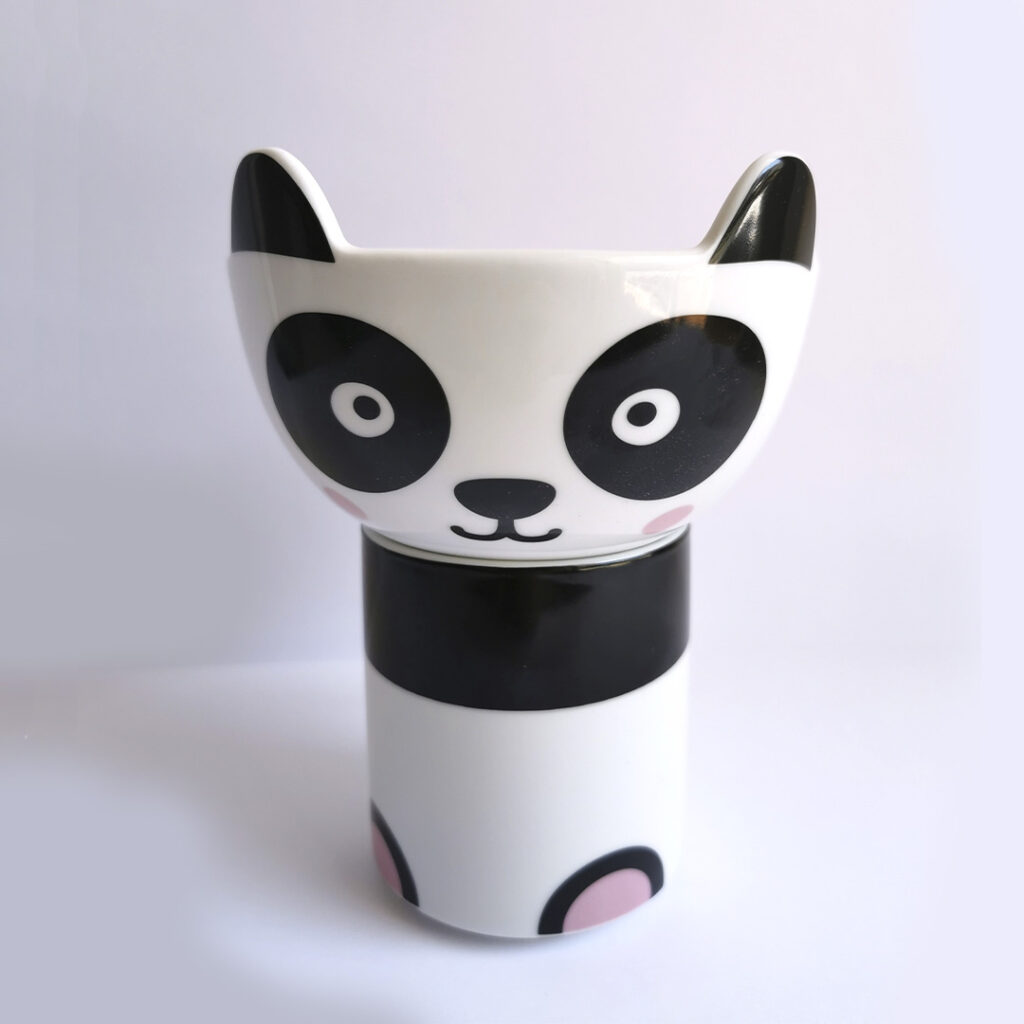 Set de Taza y Bol Infantil Oso Panda – Entre Tés y Cafés